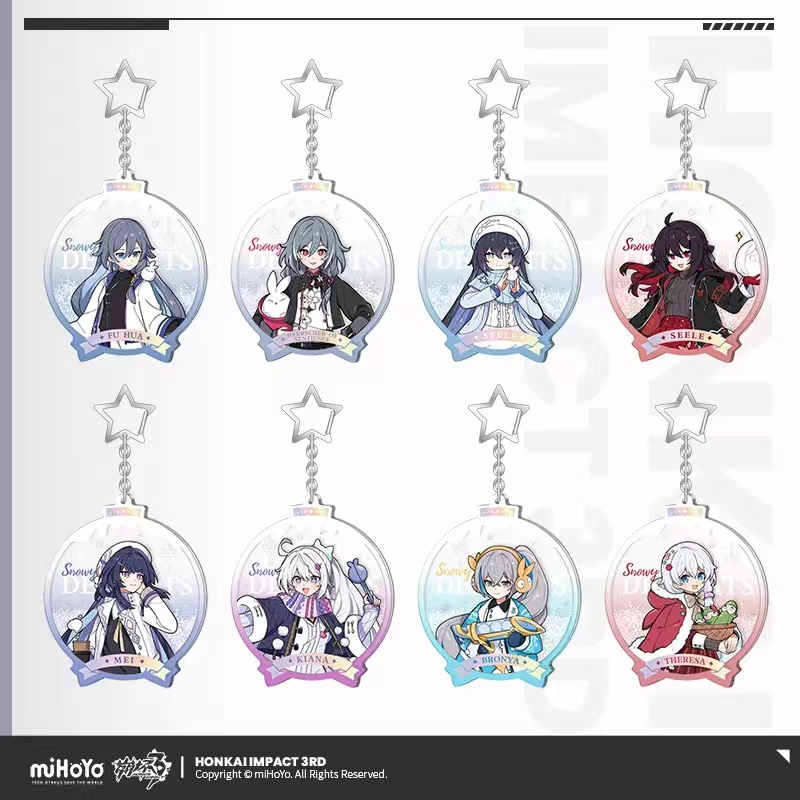 Honkai 3d Winter Series Keychains [Original Honkai Official Merchandise]
