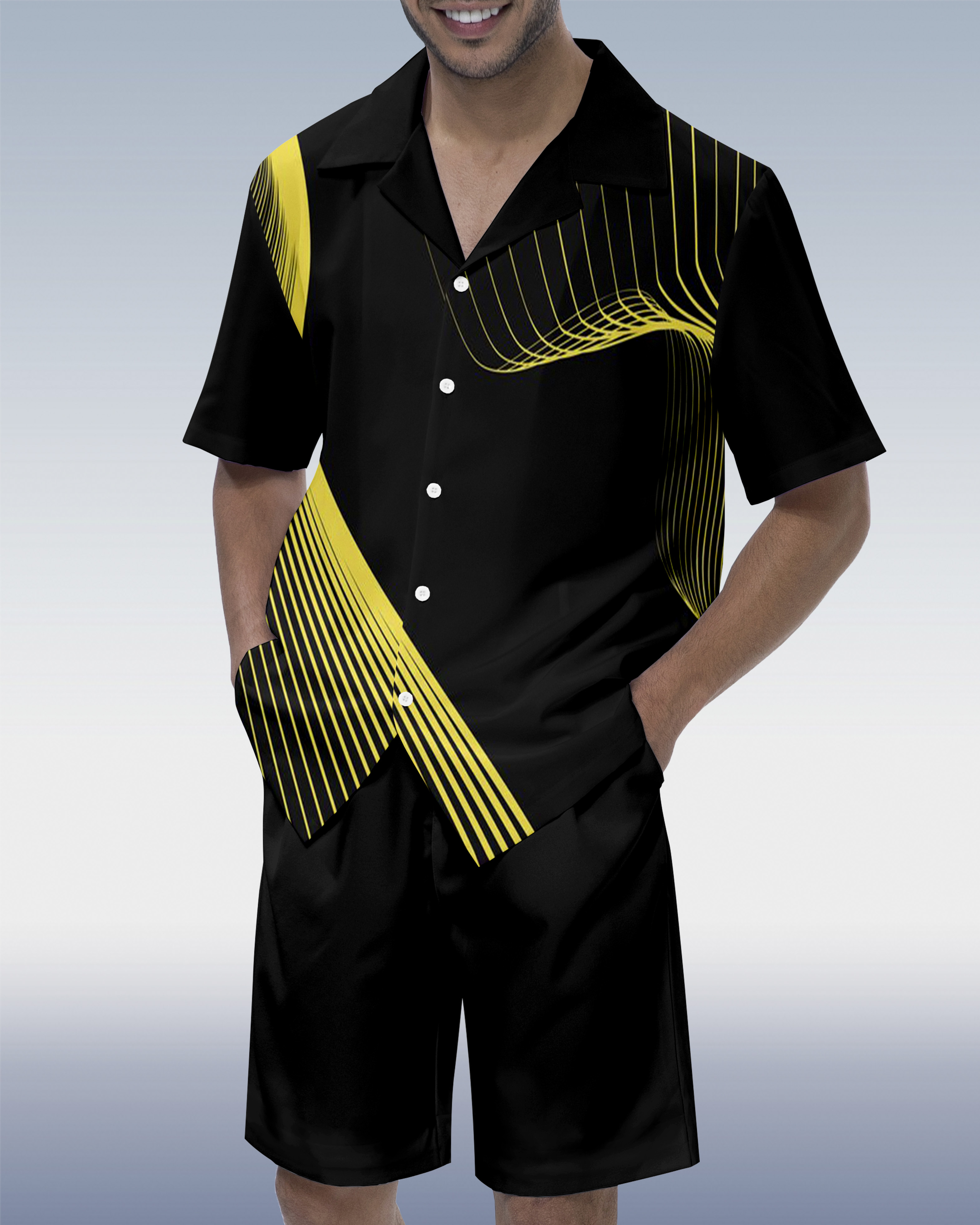 Men's Abstract Phantom Line Art Series Walking Set 0395