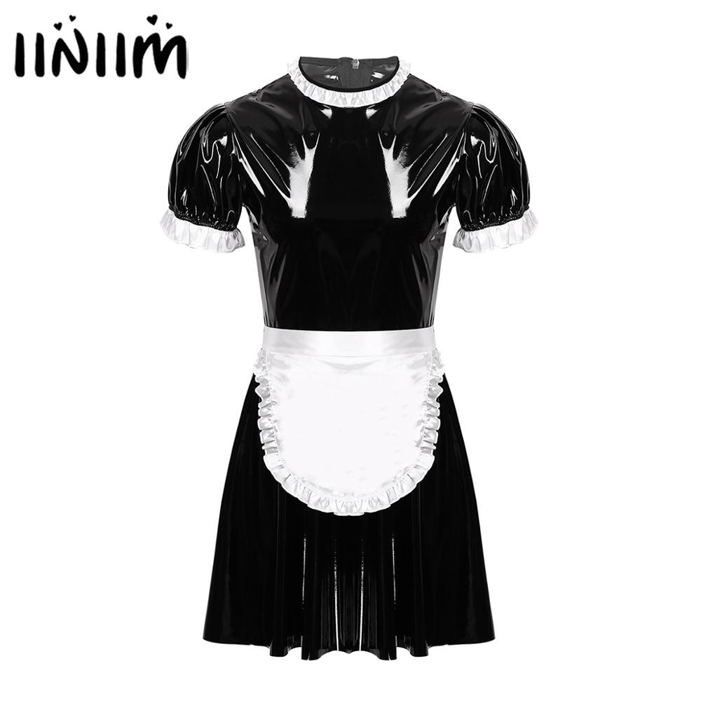 Billionm Mens Male Sissy Maid Dress Cosplay Costume Clubwear Puff ...