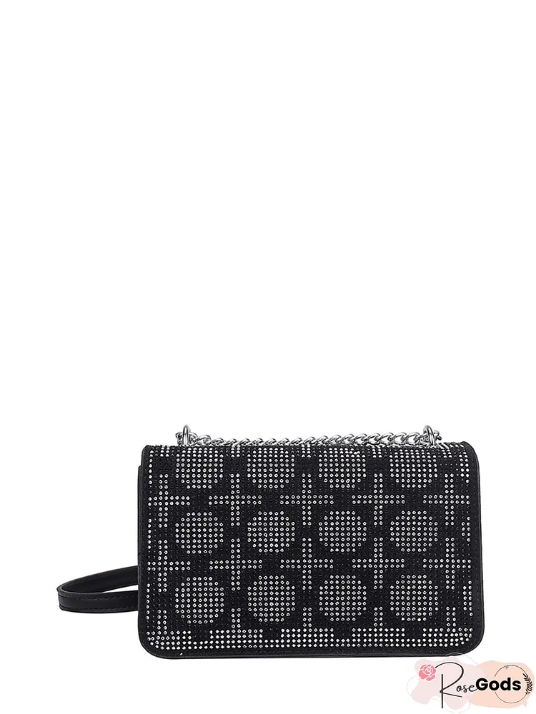 Geo Graphic Chain Shoulder Bag