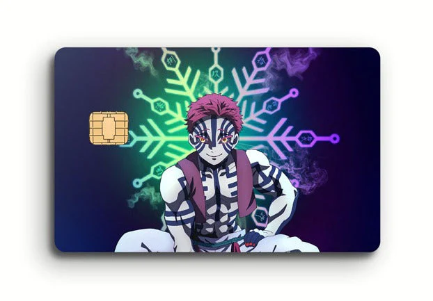 AKAZA BLOOD DEMON ART CREDIT CARD STICKER