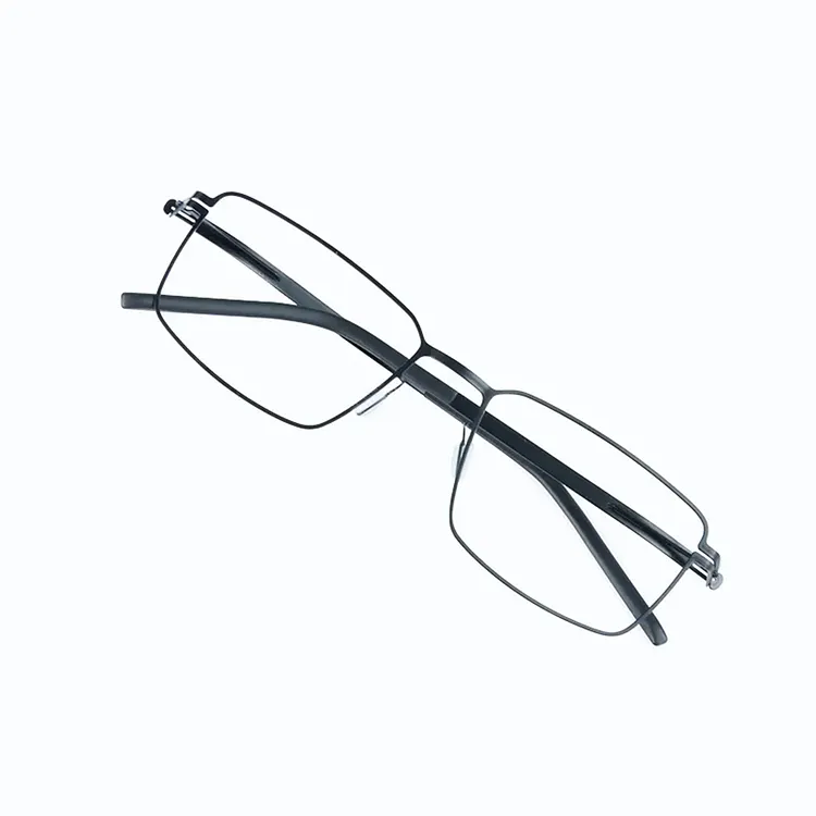 German Brand Design Retro Square Glasses Frame Men's Business ...