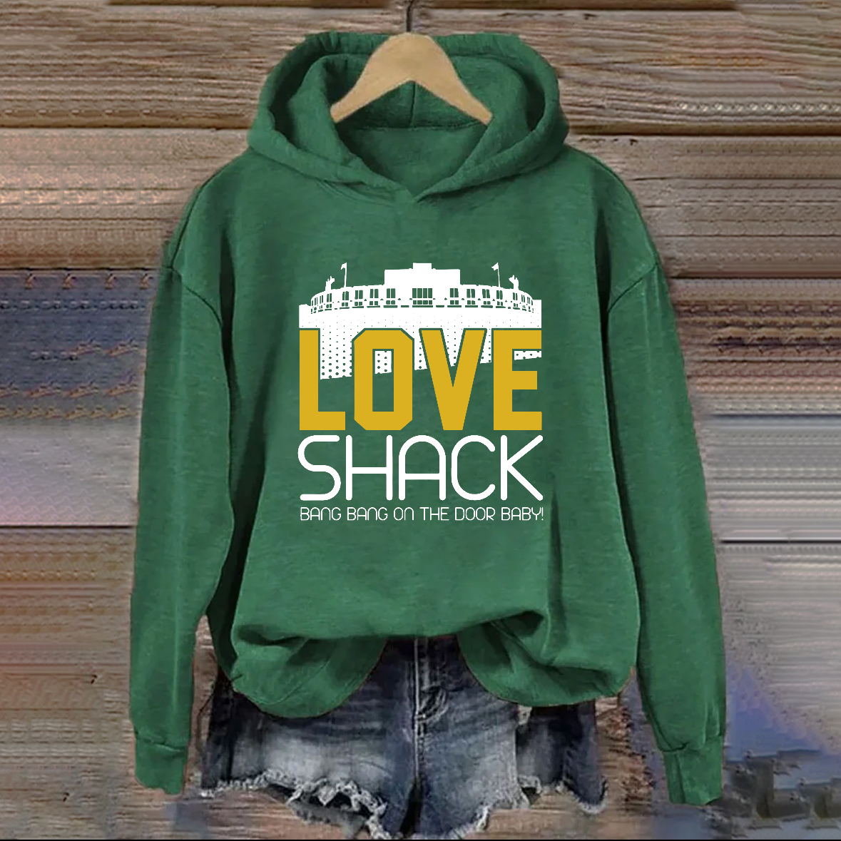 Jordan Love Love Shack Bang Bang On The Door Baby Hoodie