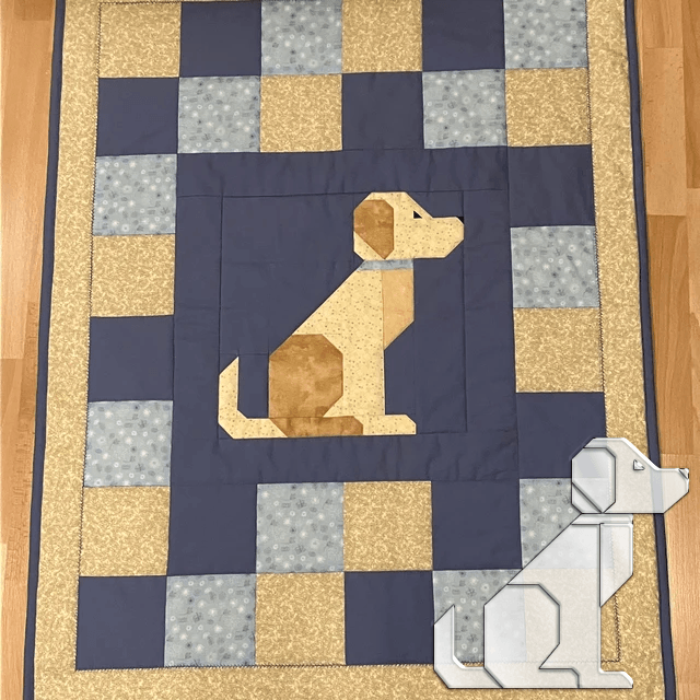 Cute Sitting Puppy Quilt Template Set-With Instructions