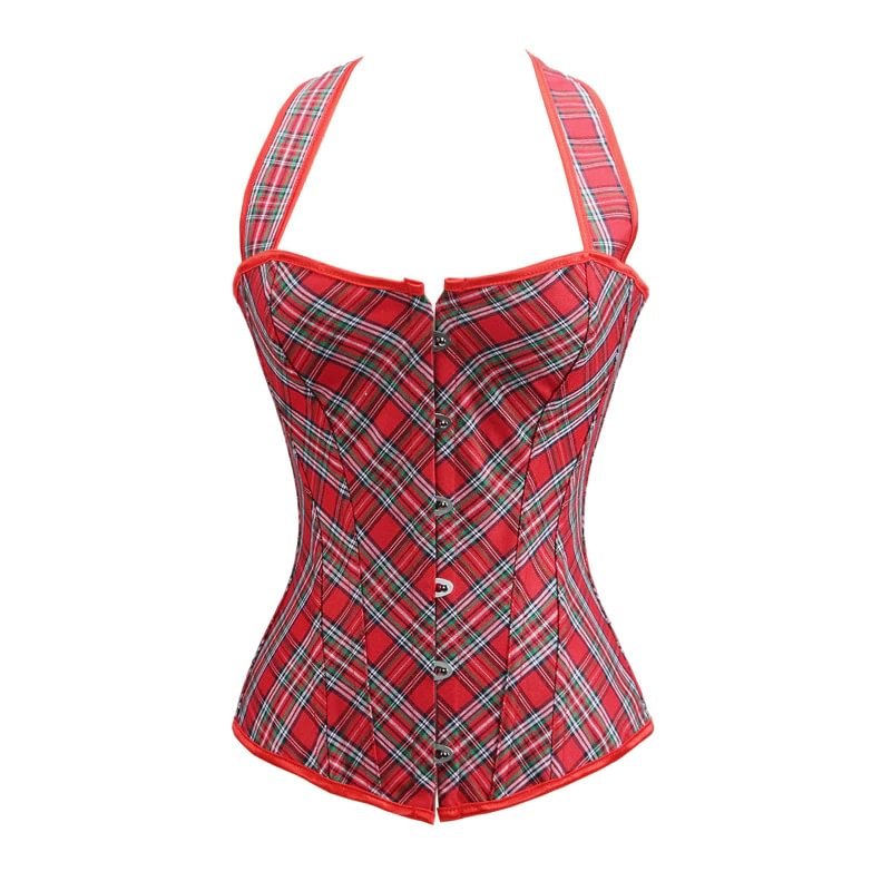 Uaang Corset Sexy Bustier Plaid Goth Clothes Lingerie corset Victorian ...