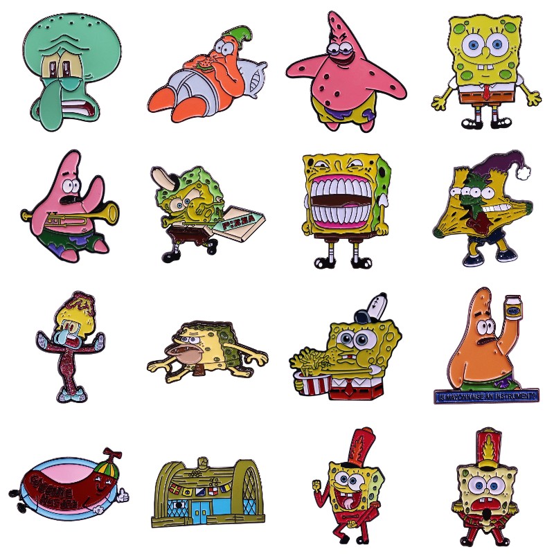 SpongeBob SquarePants Enamel Pin Lapel Pin Fashion Jewelry Backpack Hat ...