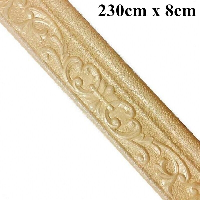 PE Foam 3D Wall Stickers Self Adhesive Wall Trim Line Waterproof ...