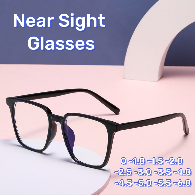 Optical Spectacle Eyeglass Retro Square TR90 Frame Myopia Finished ...