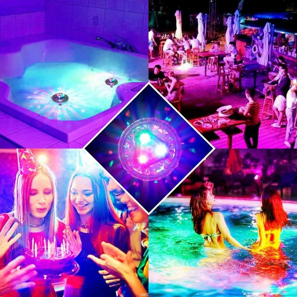 Floating Underwater Light RGB Submersible LED Disco party Light Glow ...