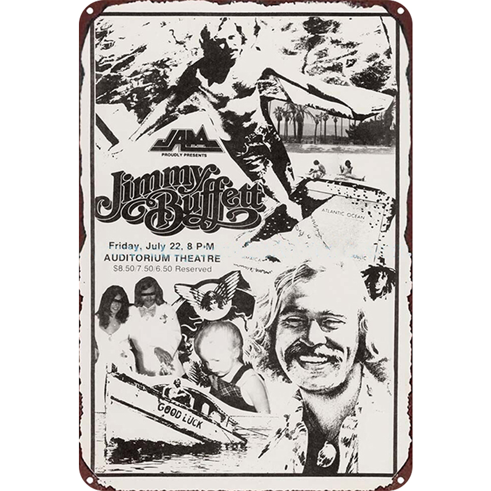 20*30cm/30*40cm - Jimmy Buffett - Vintage Tin Signs