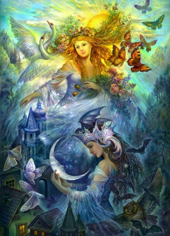 Sun And Moon God (canvas) full round or square drill diamond painting