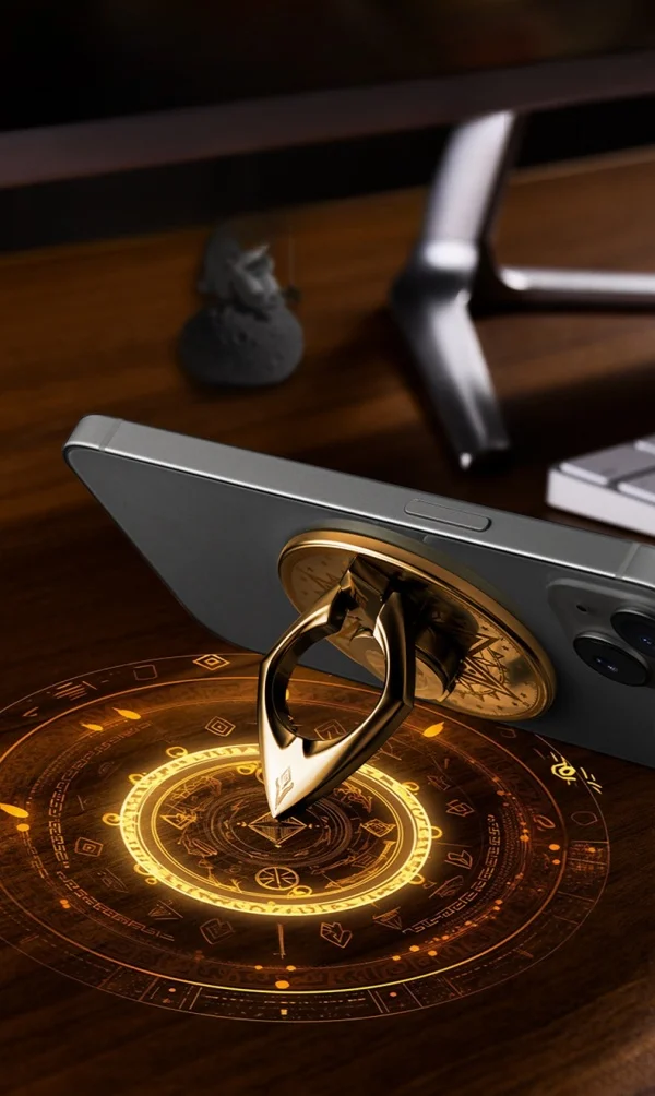 360° Rotating Ring Buckle Cool Fidget Gyroscope Magnetic Bracket