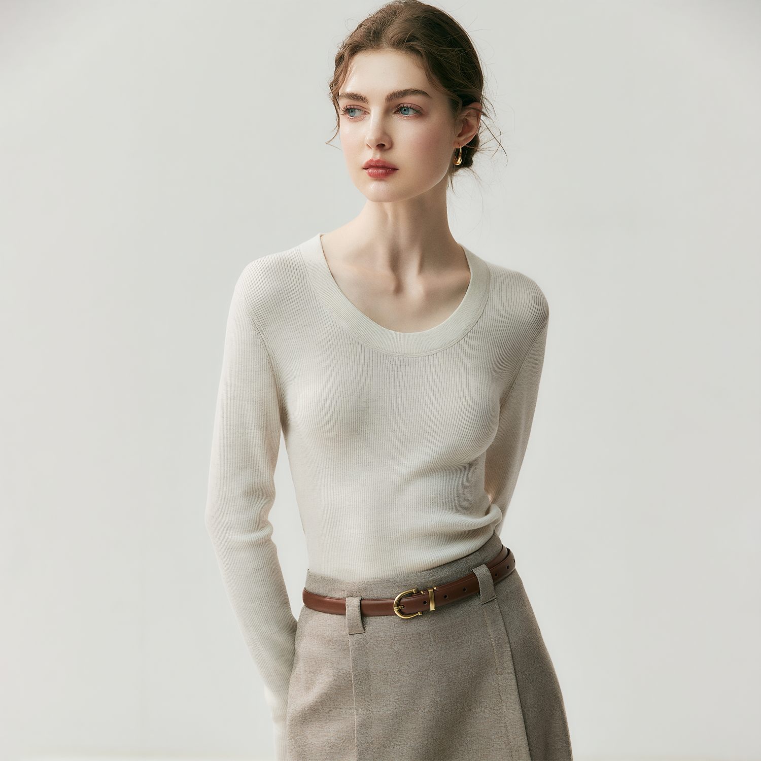 Solid Color Cashmere Base Layer for Women RealSilkLife