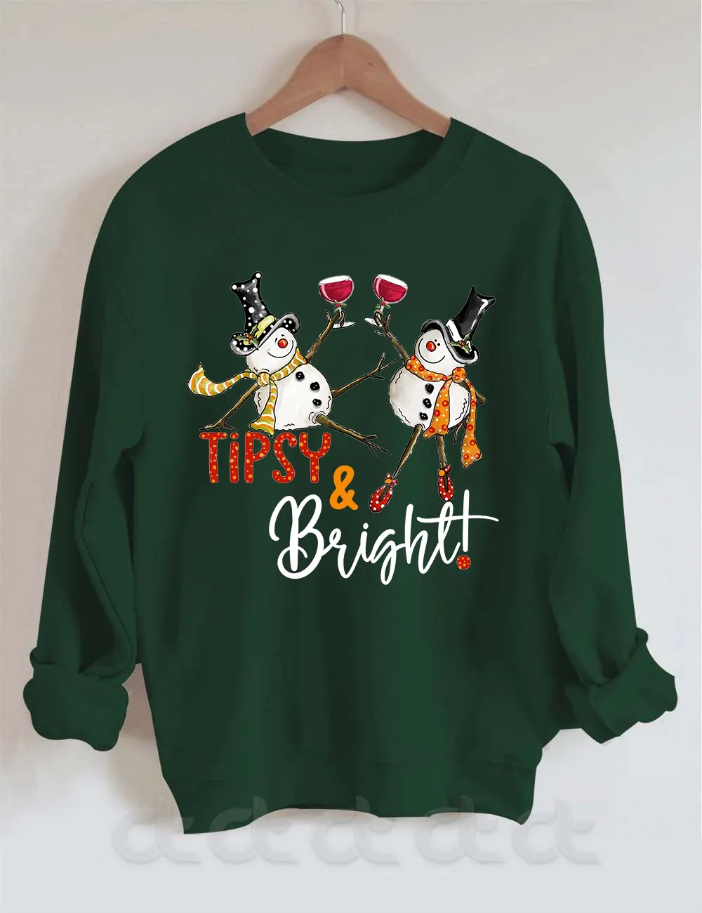 Tipsy Bright Snowman Sweatshirt