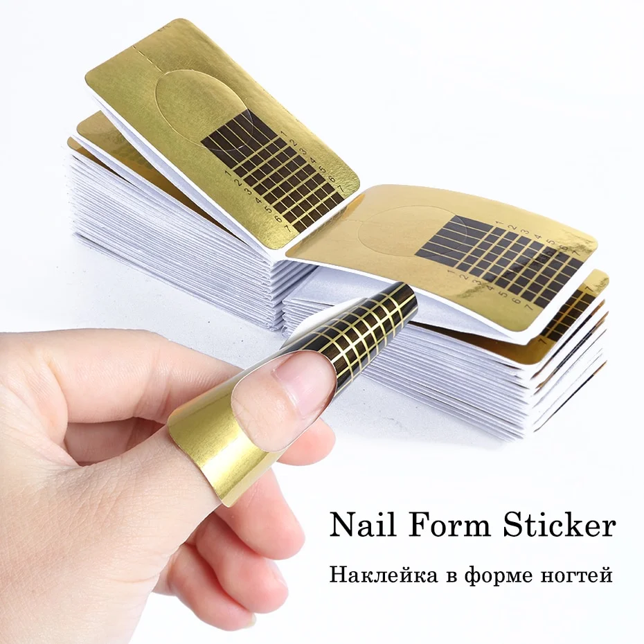 Churchf Professional Nail Form Sticker French Tips Extension Builder ...