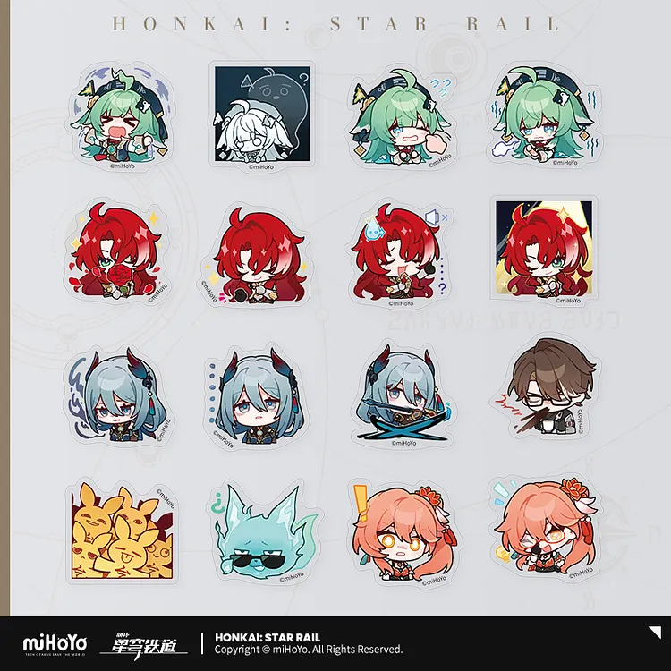 Honkai Star Rail Stickers[Original Honkai Official Merchandise]