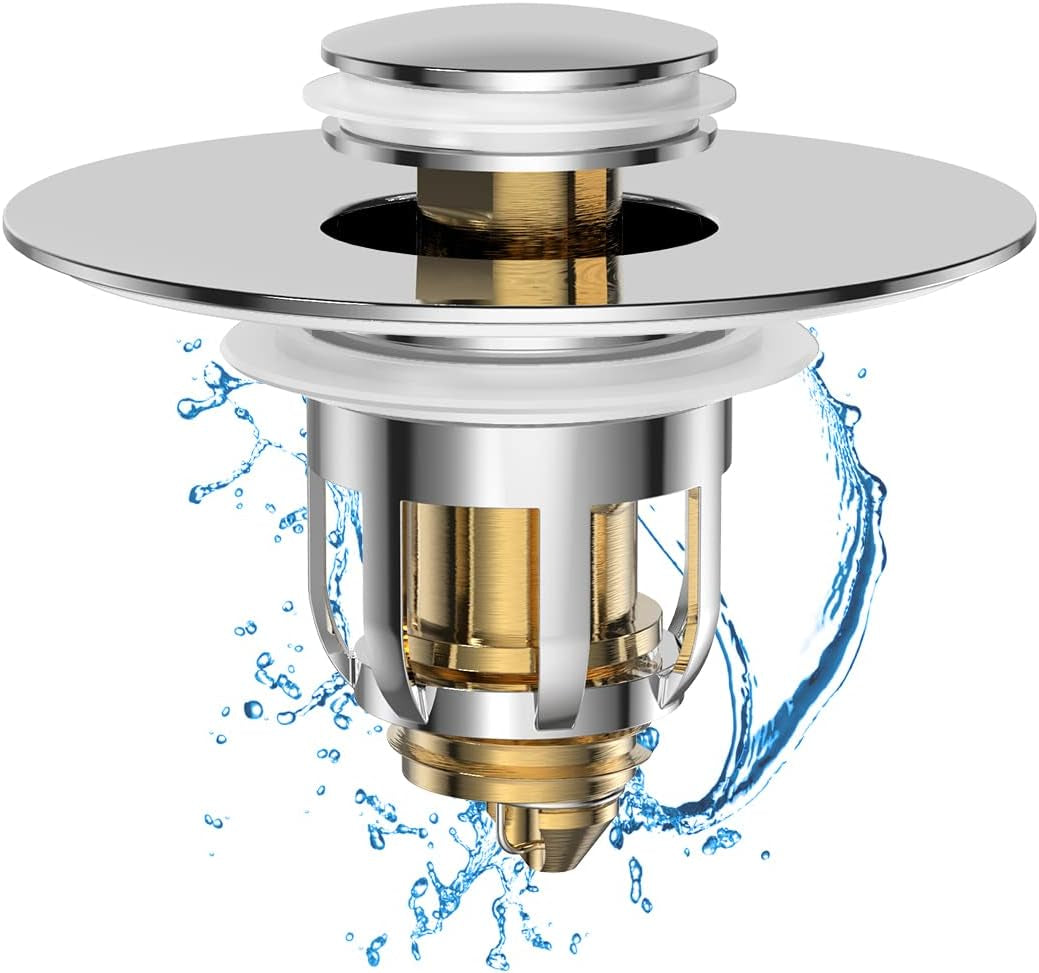 High Quality Universal 2-in-1 Bathroom Sink Stopper with Anti-Clogging ...