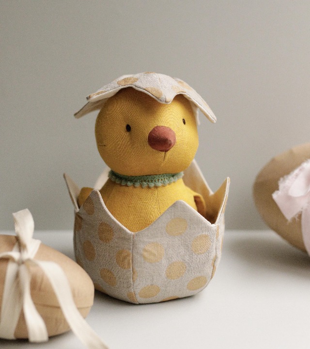 Easter Chick Hatching from Egg Plush Toy Pattern Template - Includes ...