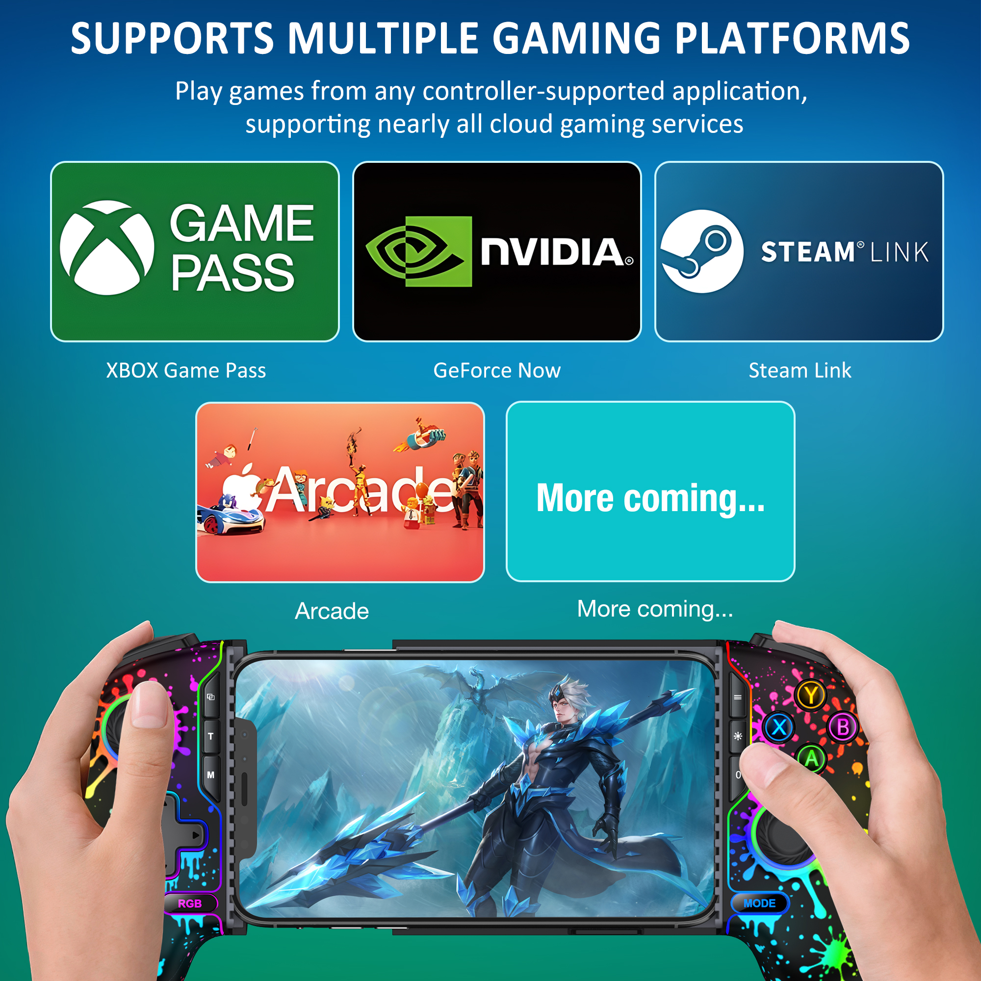 BEBONCOOL MC302 Mobile Phone Hall Effect Controller Type-C Gamepad ...