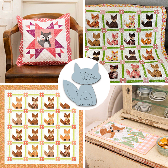 Foxy Fox Quilt Pattern Template Set(6 PCS)-With Instructions