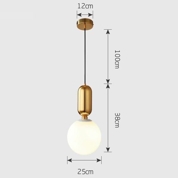Nordic LED Pendant Lights Frosted Glass Industrial Handin Pendant Lamp ...