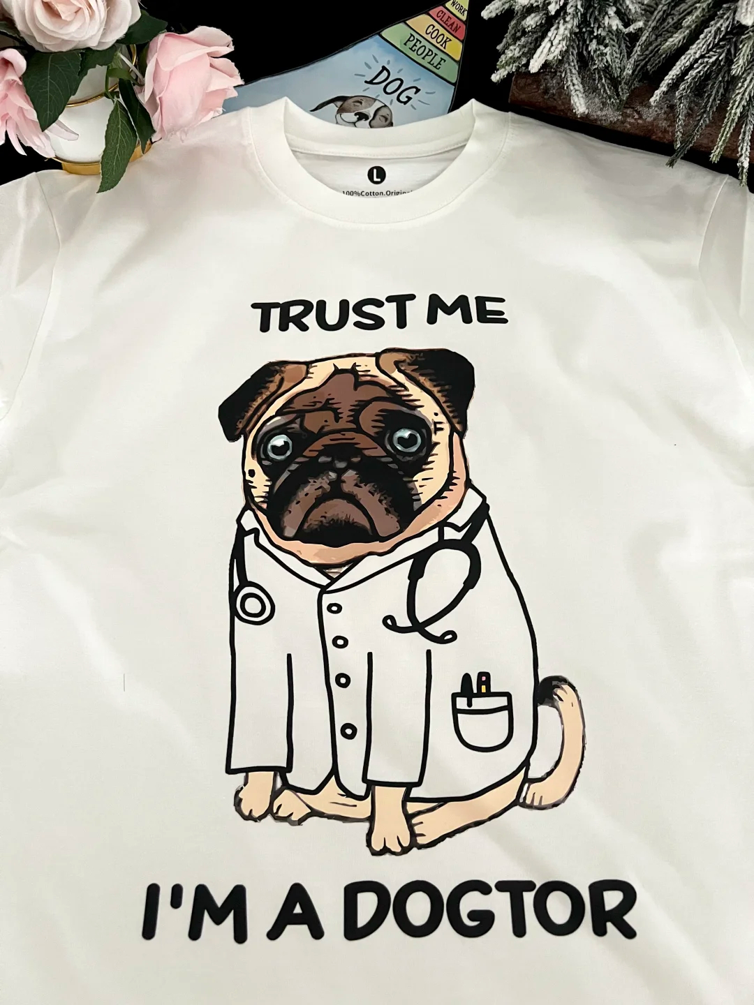 Trust Me I’m A Dogtor Cute Pure Cotton T-shirt