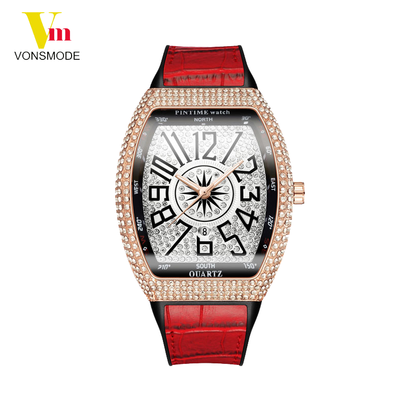 Brand Quality Fashion Waterproof Diamond Retro Quartz Men's Watch