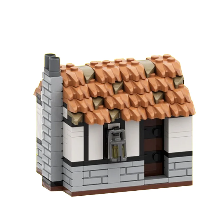 MOC-139130 Medieval Small House Compatible with Lion Knight Castle