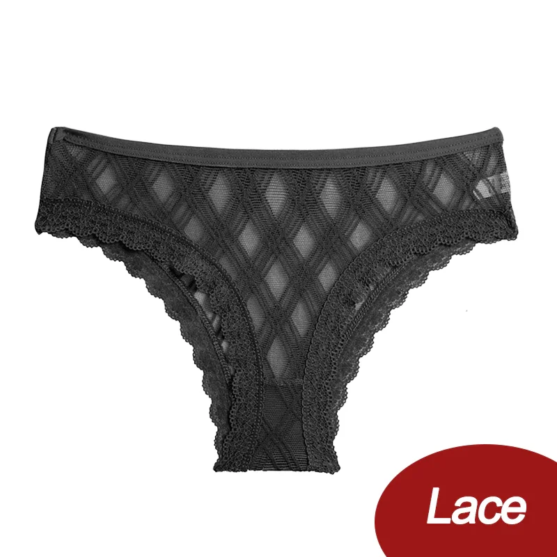 Uaang Floral Lace Women Mesh Panties Female Hollow Out Briefs Thongs ...