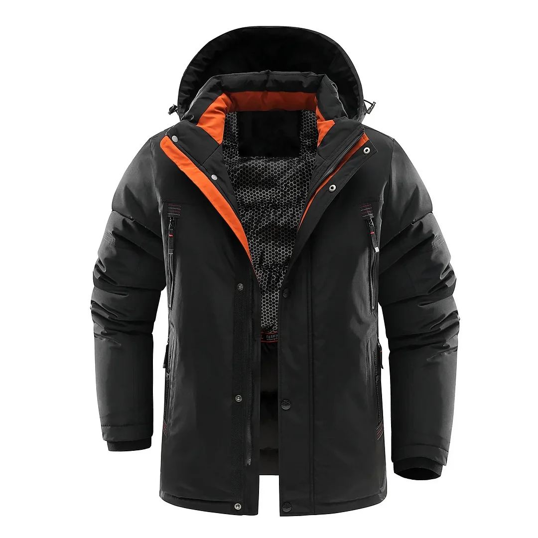 Men's Winter Hooded Heavy Duty Down Jacket