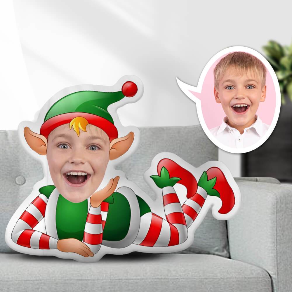 Custom Christmas Pillow Face Body Pillow Christmas Elves on The Sofa ...