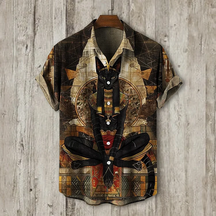 Ancient Egyptian Anubis Art Linen Shirt