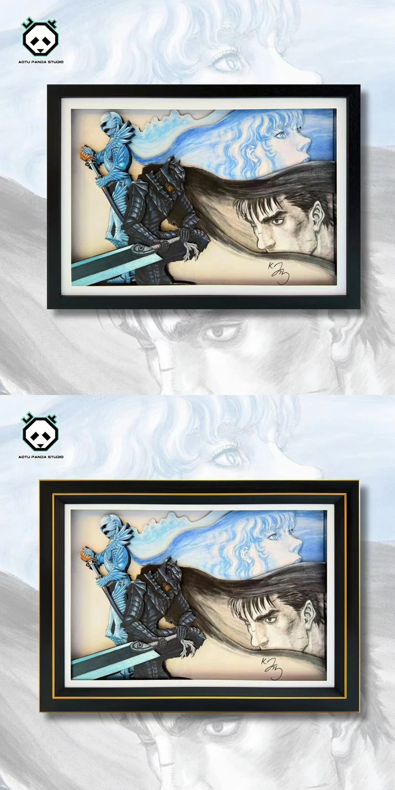3D Decorative Paint of Guts & Griffith - Berserk Decorative Painting ...