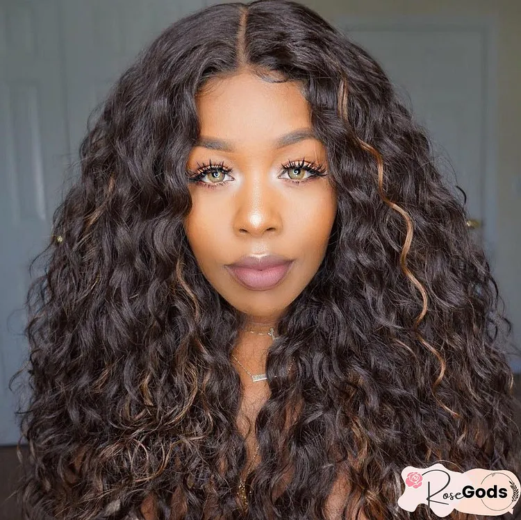 African Small Curly Wig Women's Long Curly Hair