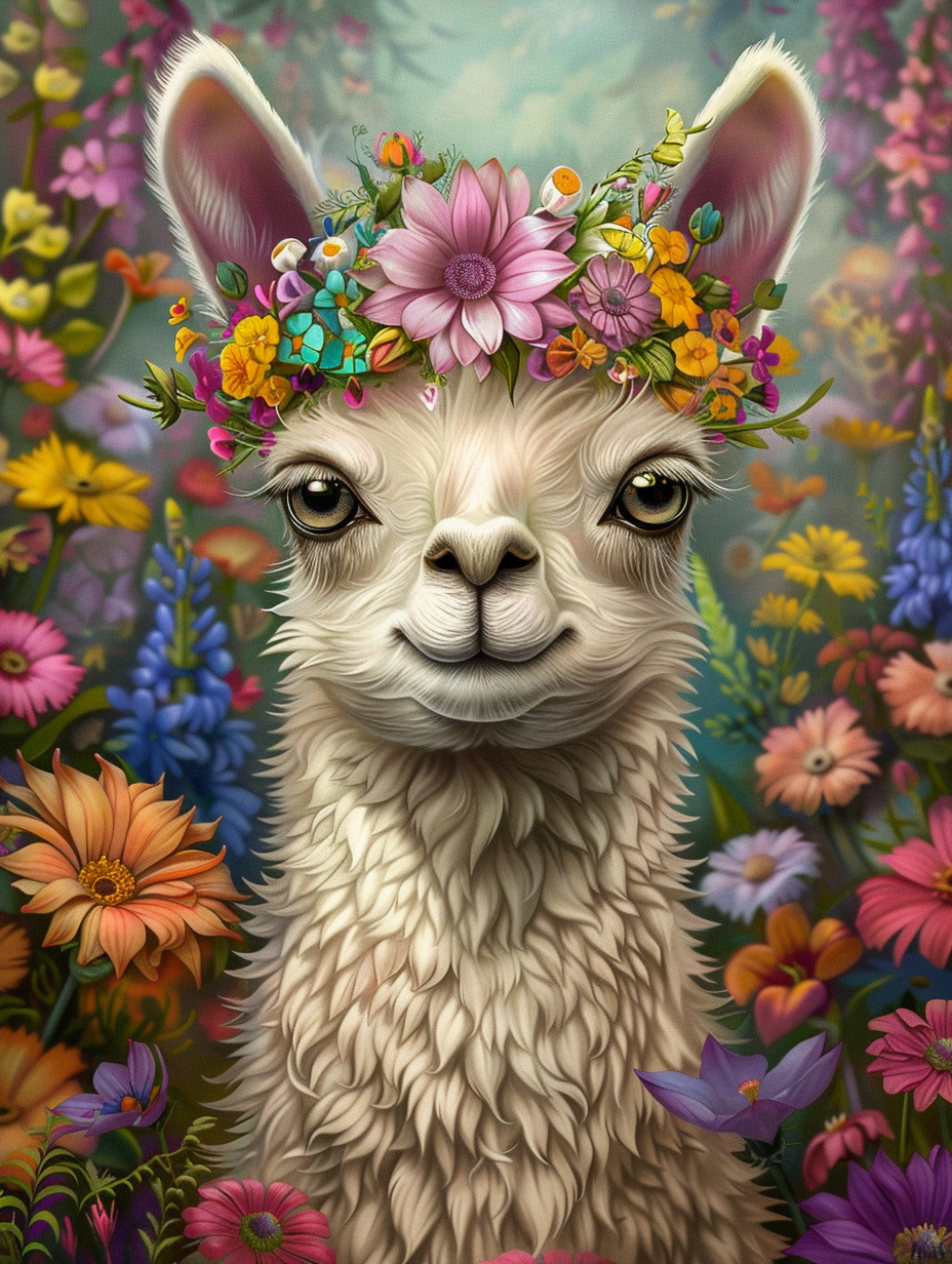 Alpaca (Velvet Cloth) full round or square drill diamond painting