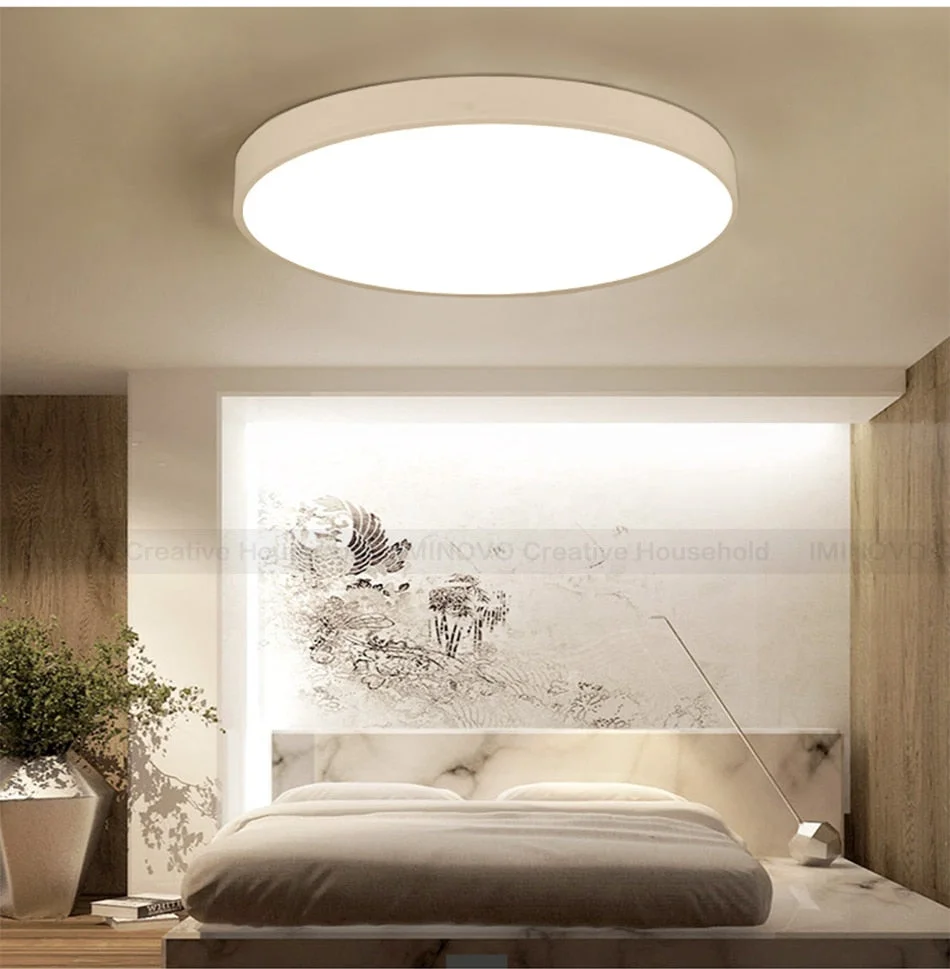 Ultra-Thin 5CM LED Modern Simple Ceiling Light Round Square Lamp For ...