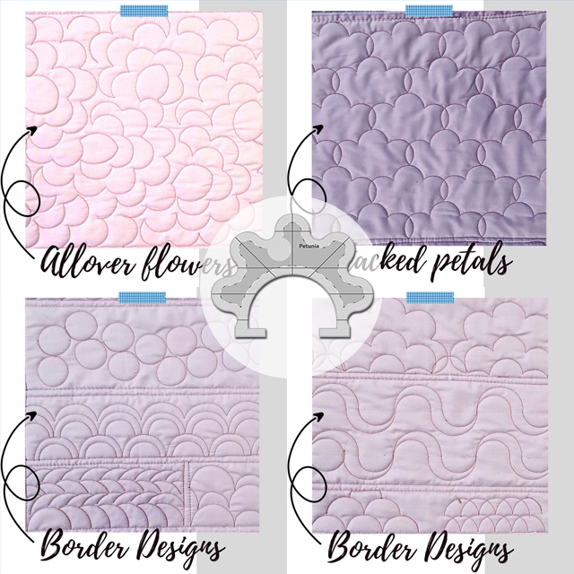 Petunia, Smiley and Dot Machine Quilting Ruler