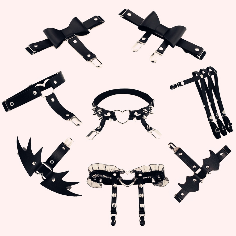 Billionm Pc Sexy Leather Garters Women Punk Rock Thigh Garter Straps ...