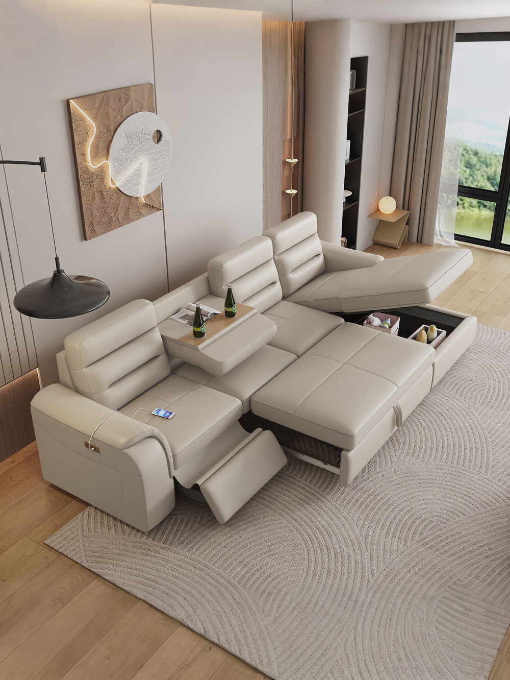 Multifunctional Electric Sofa, 3-Seater