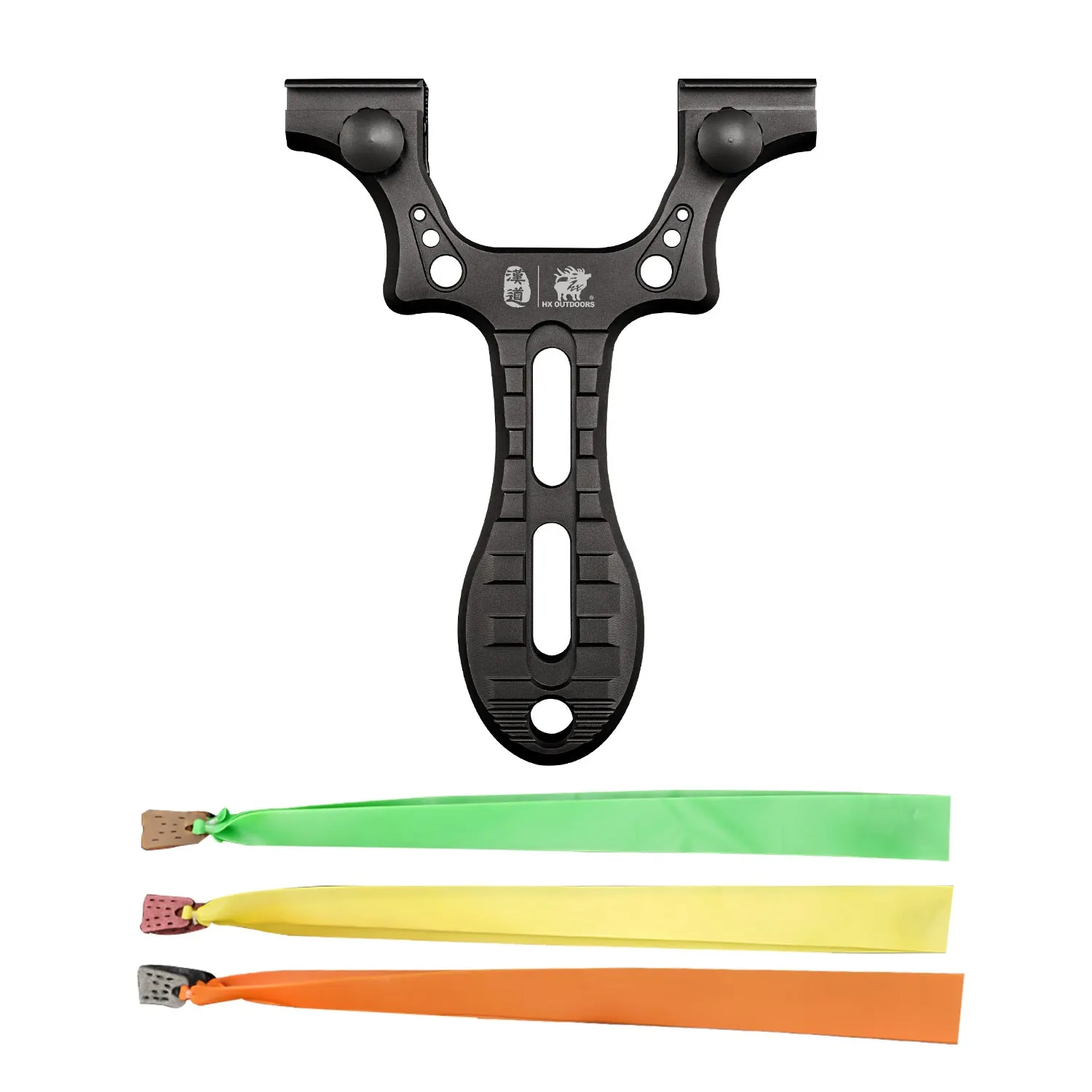 Aluminum Alloy ROCK Slingshot Black (4.33'')