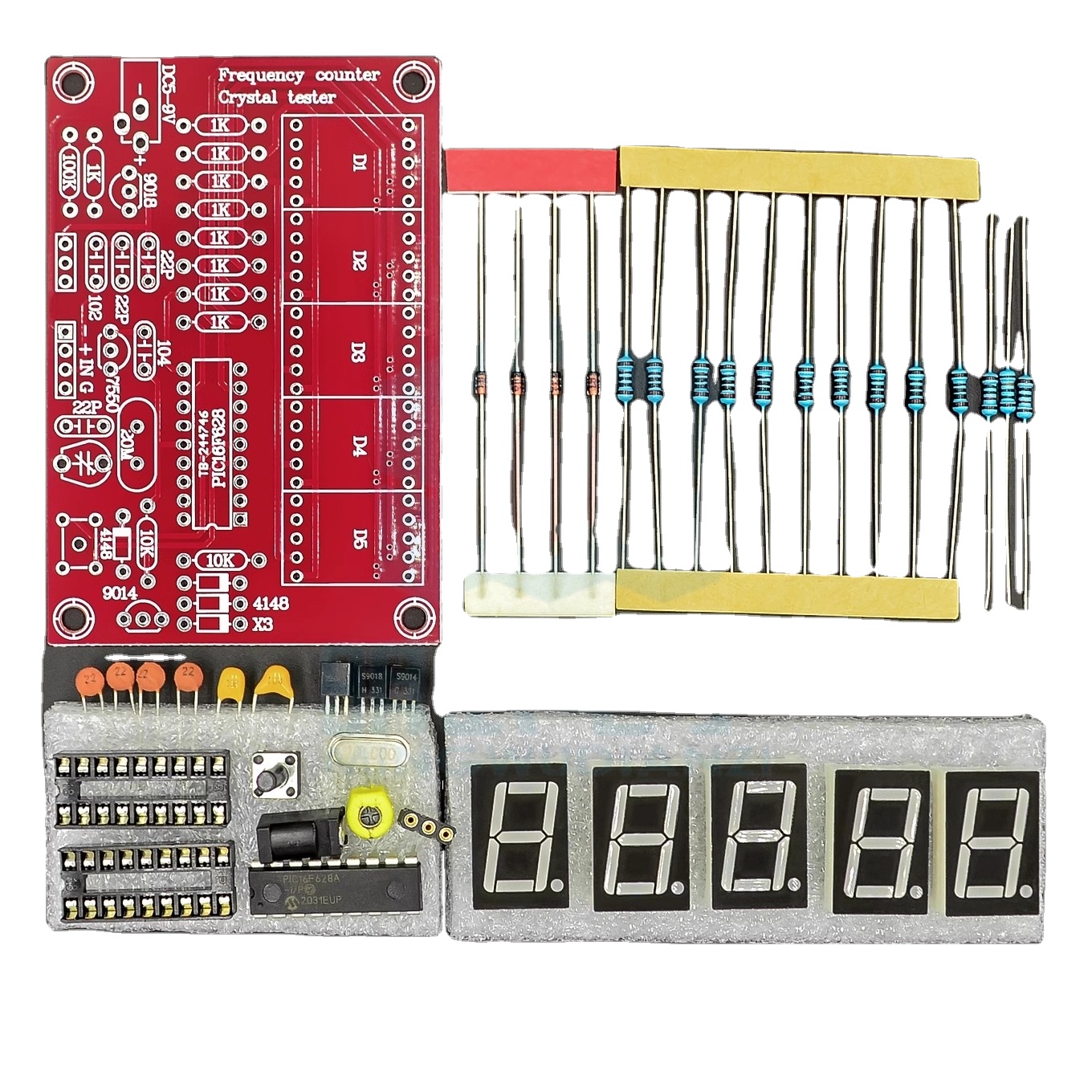 DIY Kits RF 1Hz-50MHz Crystal Oscillator Frequency Counter Meter ...