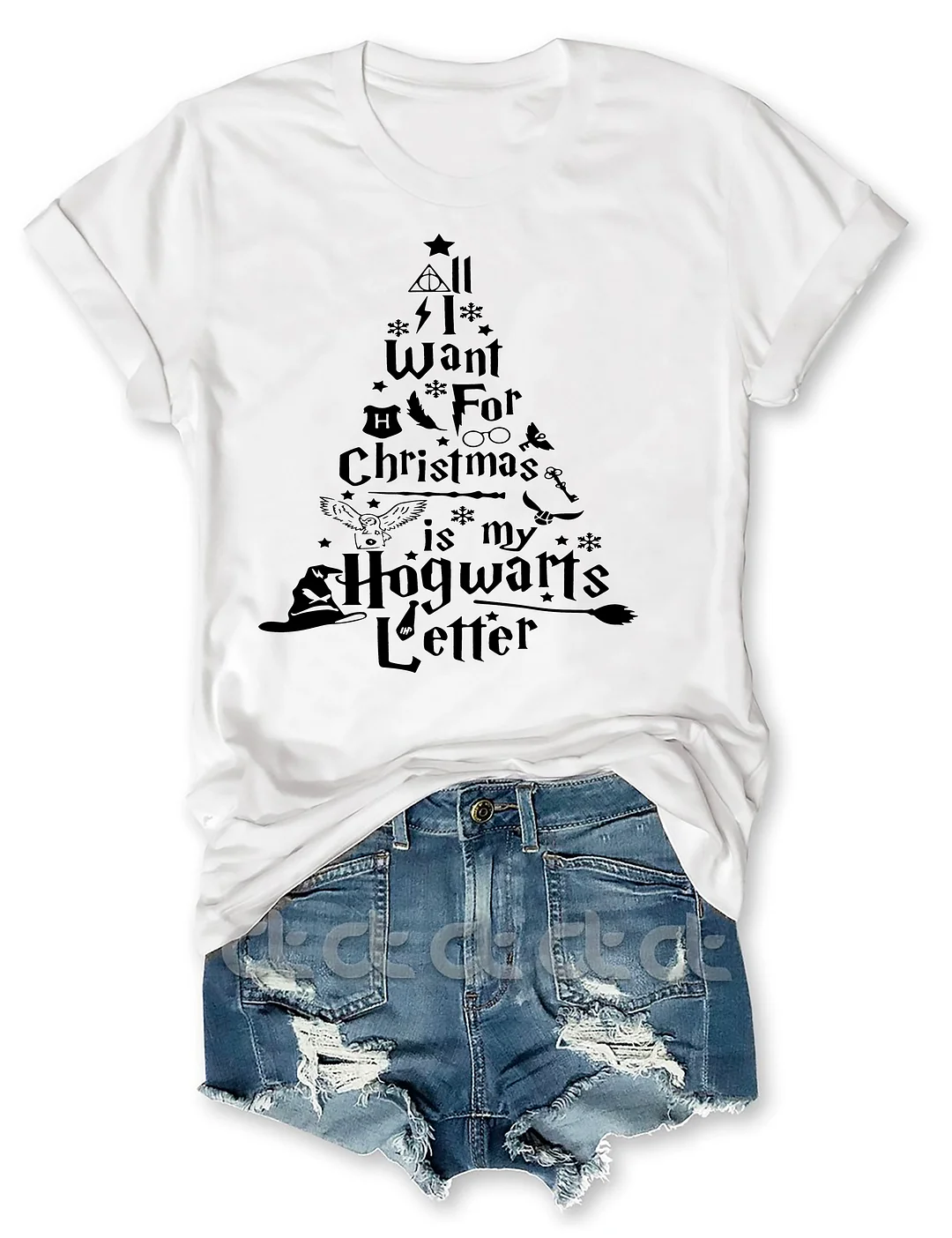 All I Want For Christmas Is Wizard Letter T-Shirt