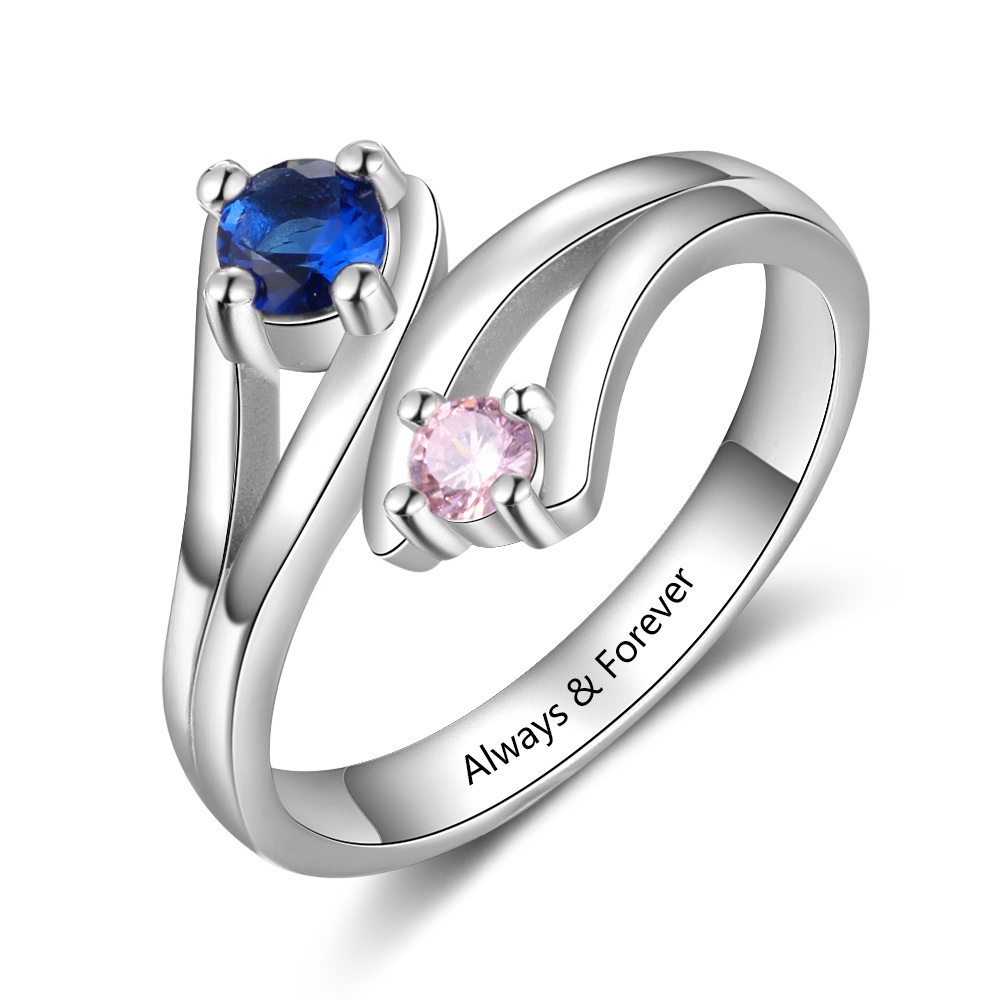 S925 Birthstone Name Rings