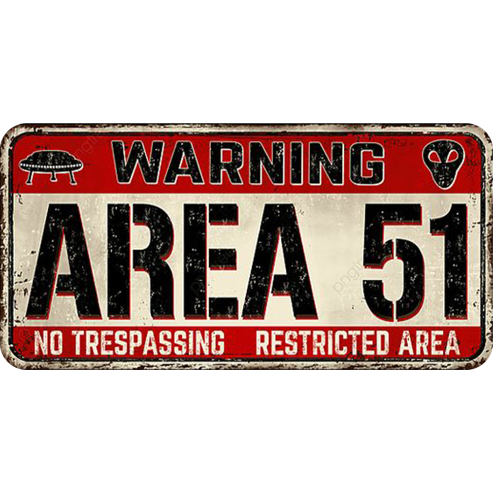 Area 51 - Car License(6*12Inch)