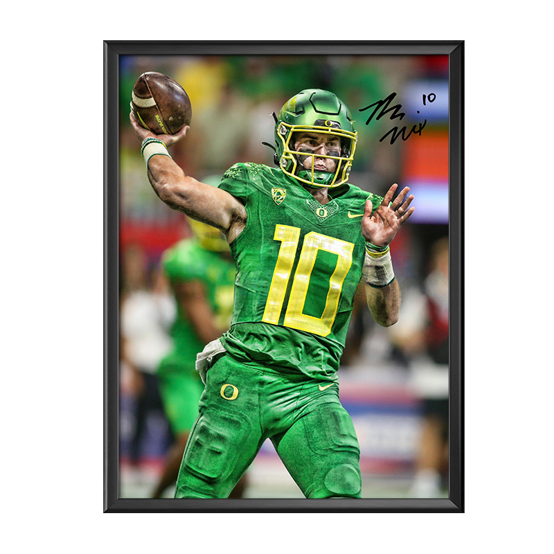 Bo Nix-Oregon Ducks Poster Art Autographed
