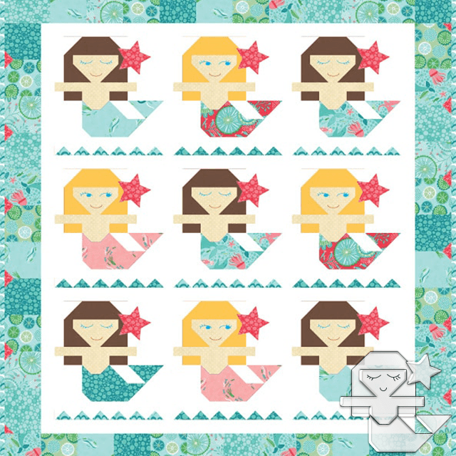 DIY Charming Mermaid Quilt Template Set-With Instructions