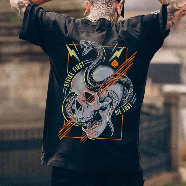 Strike First Printed Men's T-shirt