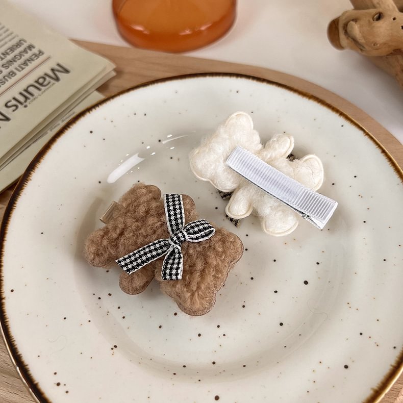 FLUFFY TEDDY HAIR CLIP