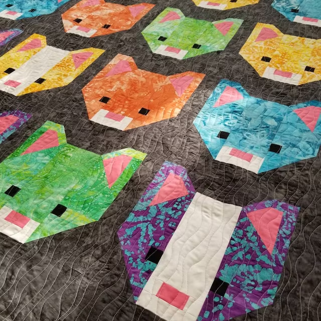 Cute CAT Quilt BLOCK Pattern
