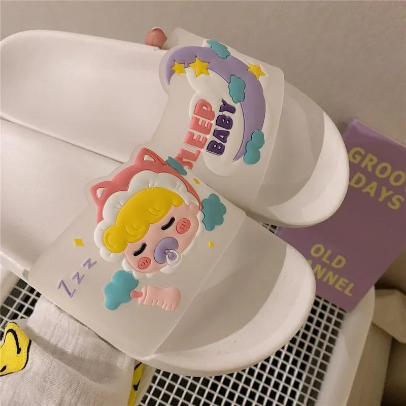 Cartoon Moon Girl Slippers
